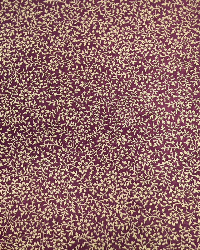 Chiyogami Paper 0214 Gold Floral on Purple